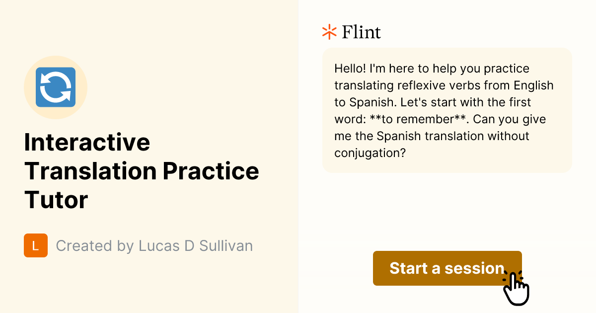 Interactive Translation Practice Tutor | Flint
