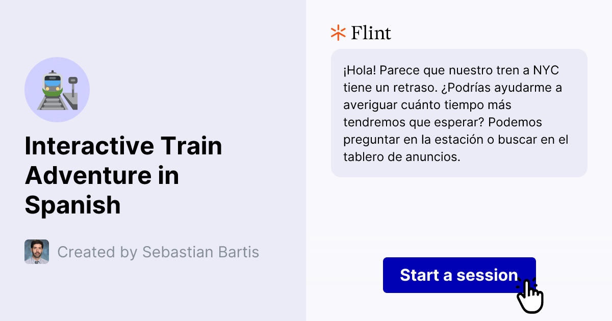Interactive Train Adventure in Spanish | Flint