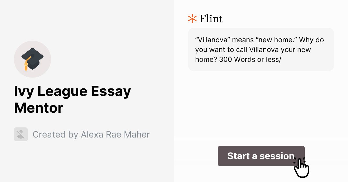 Ivy League Essay Mentor | Flint