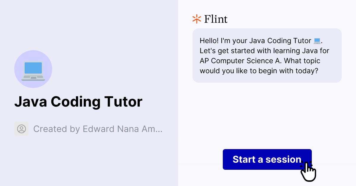 Java Coding Tutor | Flint