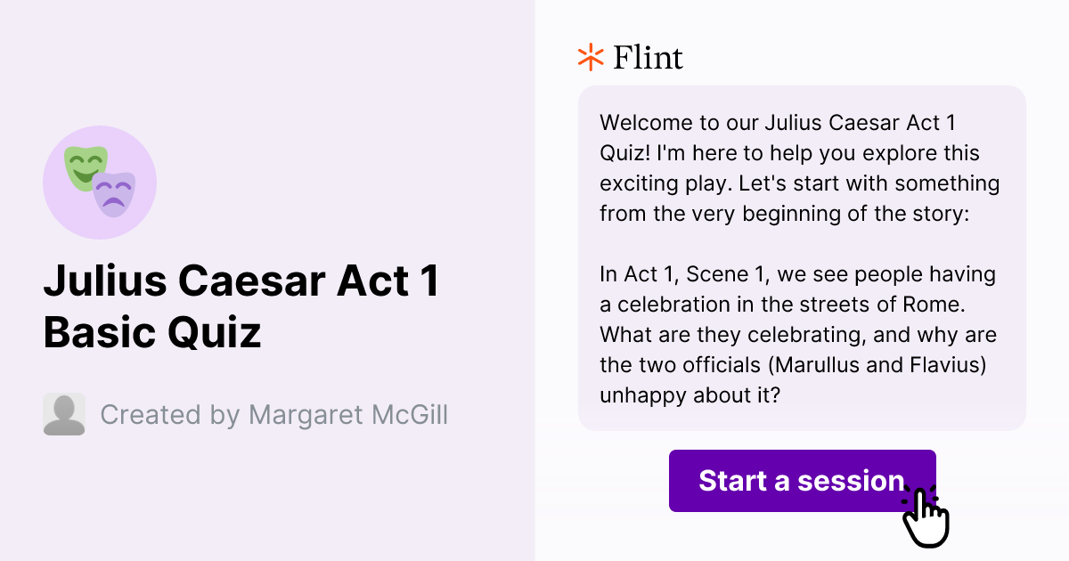 Julius Caesar Act 1 Basic Quiz | Flint