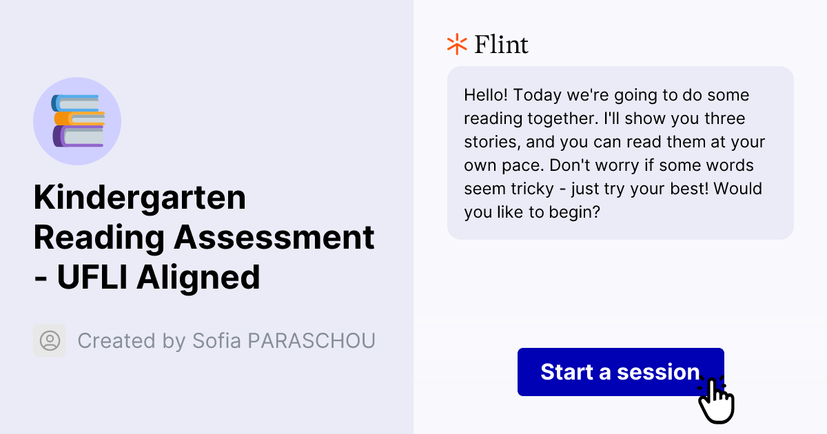 Kindergarten Reading Assessment - UFLI Aligned | Flint