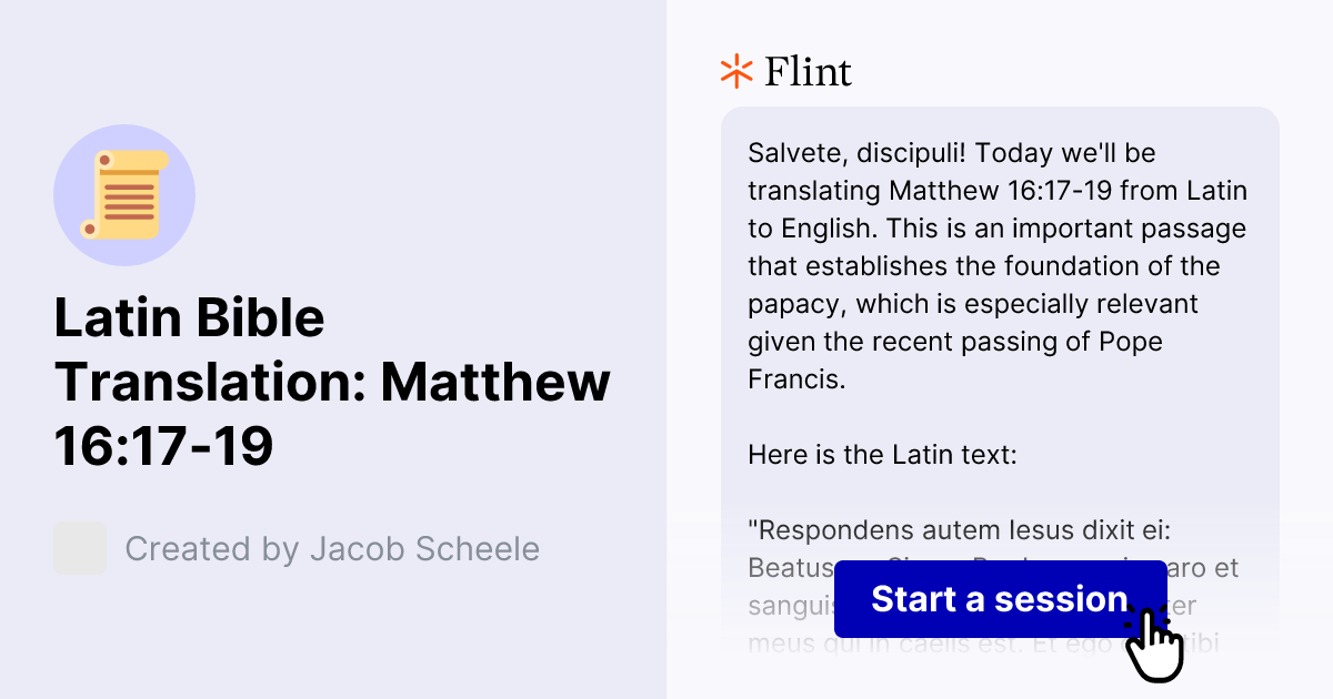 Latin Bible Translation: Matthew 16:17-19 | Flint