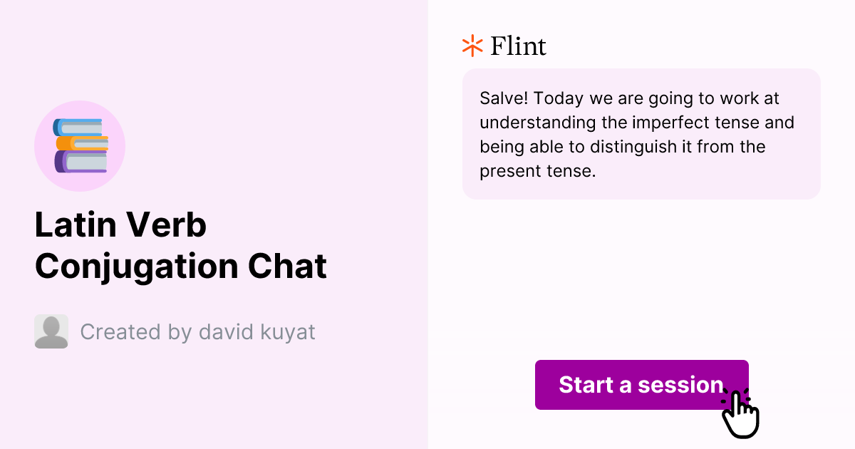 Latin Verb Conjugation Chat | Flint