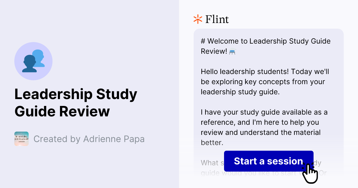 Leadership Study Guide Review | Flint