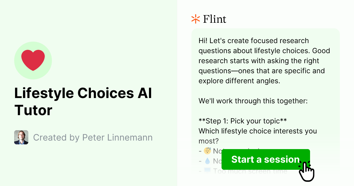 Lifestyle Choices AI Tutor | Flint