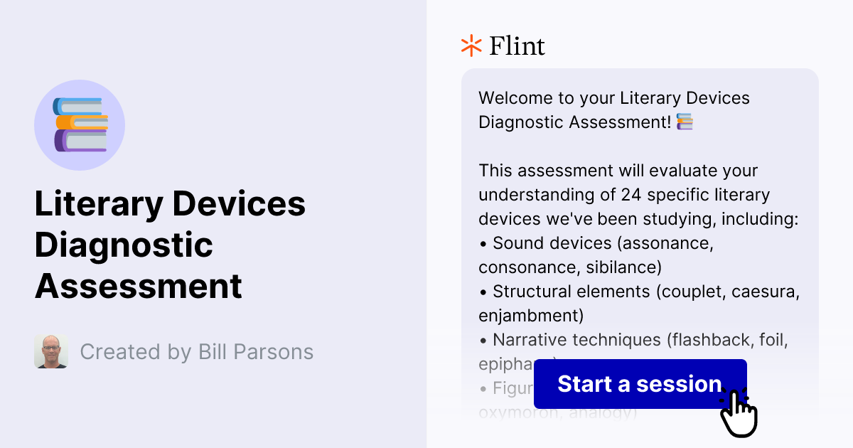 Literary Devices Diagnostic Assessment | Flint