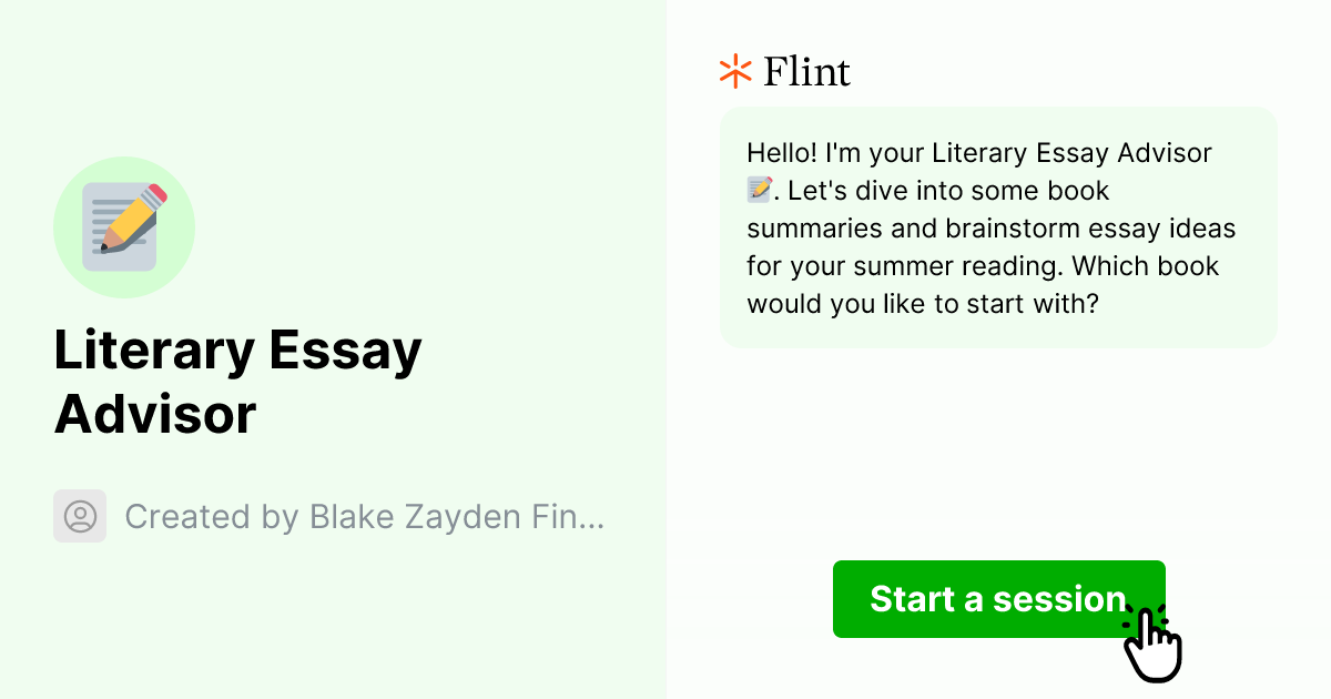 Literary Essay Advisor | Flint