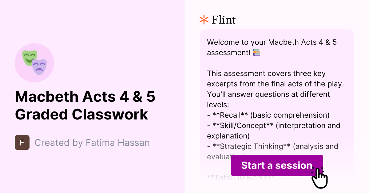 Macbeth Acts 4 & 5 Graded Classwork | Flint
