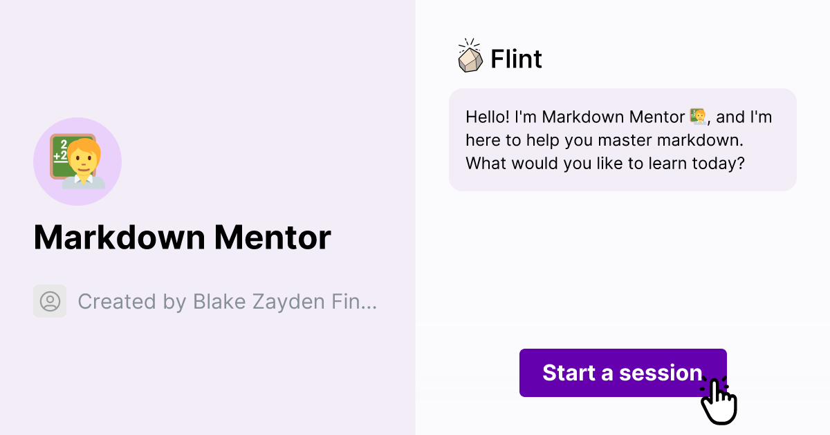 Markdown Mentor | Flint Markdown Mentor | Flint