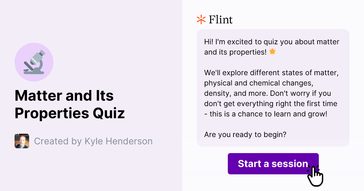 Matter and Its Properties Quiz | Flint