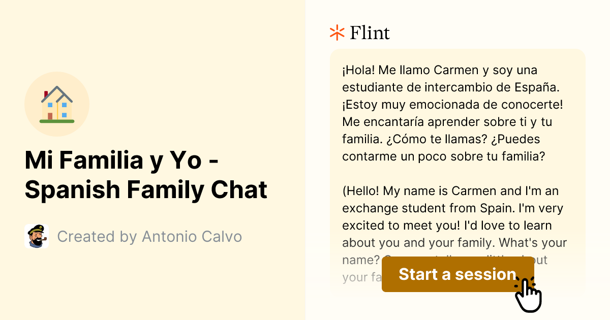 Mi Familia y Yo - Spanish Family Chat | Flint