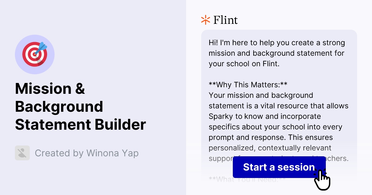 Mission & Background Statement Builder | Flint