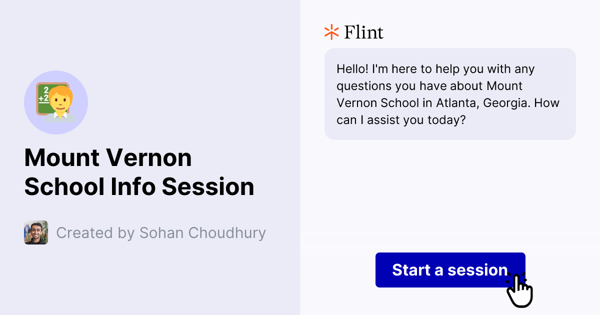 Mount Vernon School Info Session | Flint