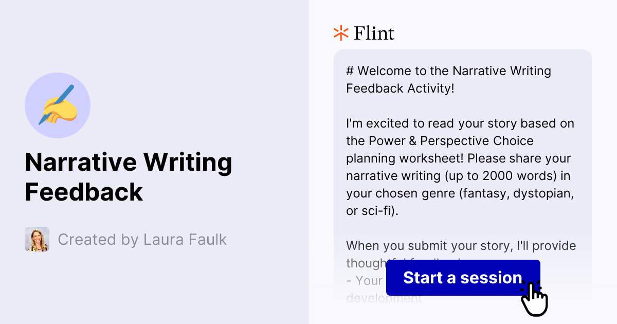 Narrative Writing Feedback | Flint