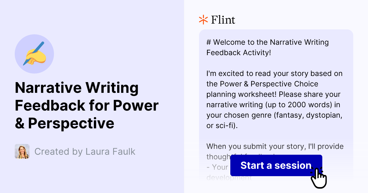 Narrative Writing Feedback for Power & Perspective | Flint