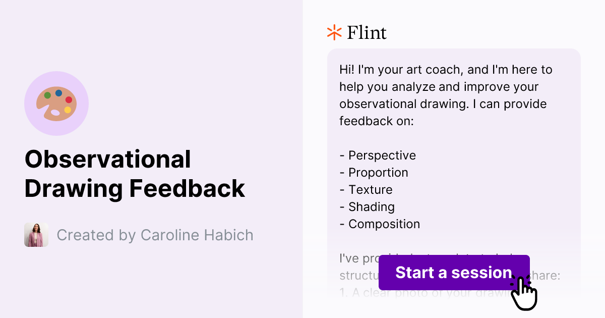 Observational Drawing Feedback | Flint