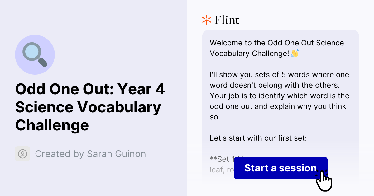 Odd One Out: Year 4 Science Vocabulary Challenge | Flint