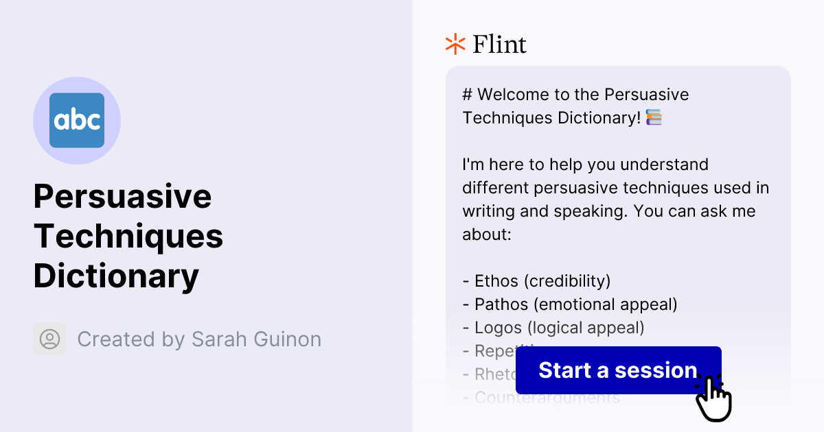 Persuasive Techniques Dictionary | Flint