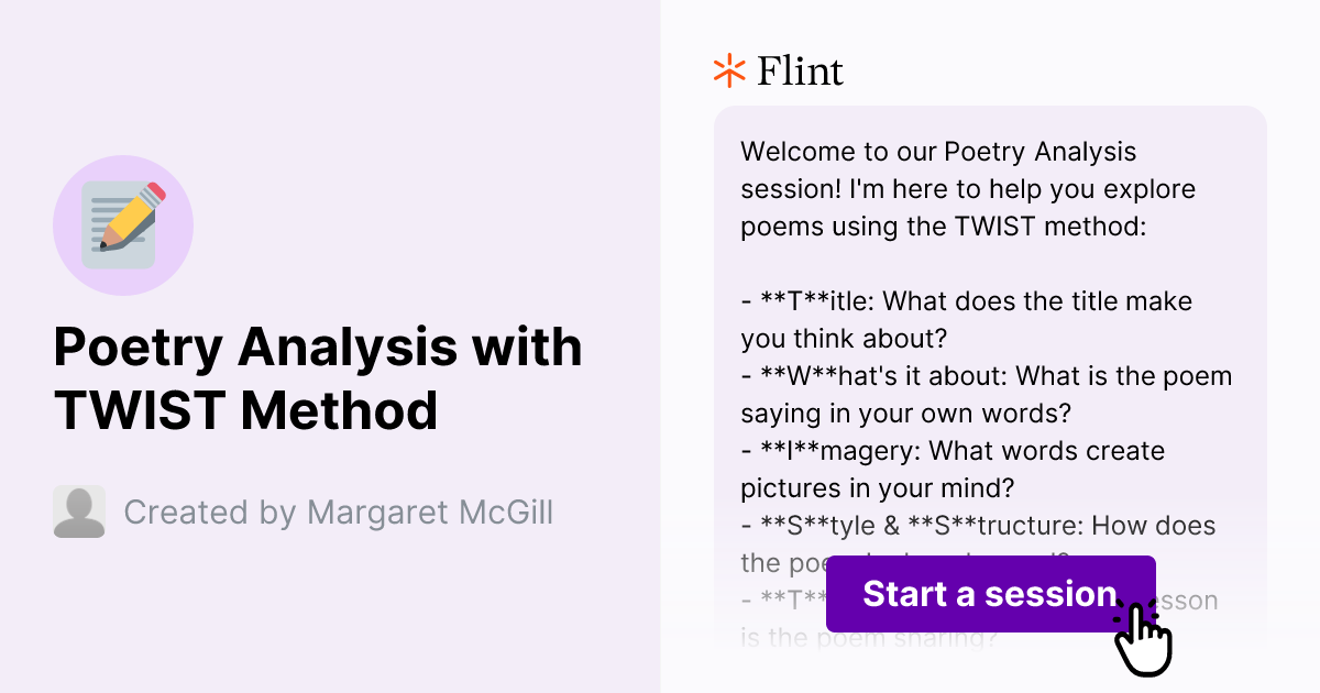 Poetry Analysis with TWIST Method | Flint