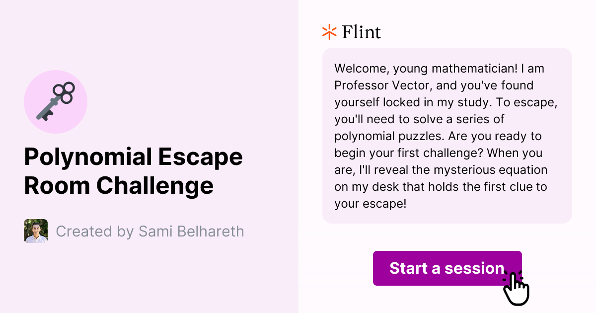 Polynomial Escape Room Challenge | Flint