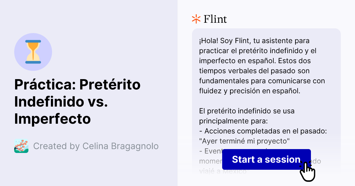 Práctica: Pretérito Indefinido vs. Imperfecto | Flint