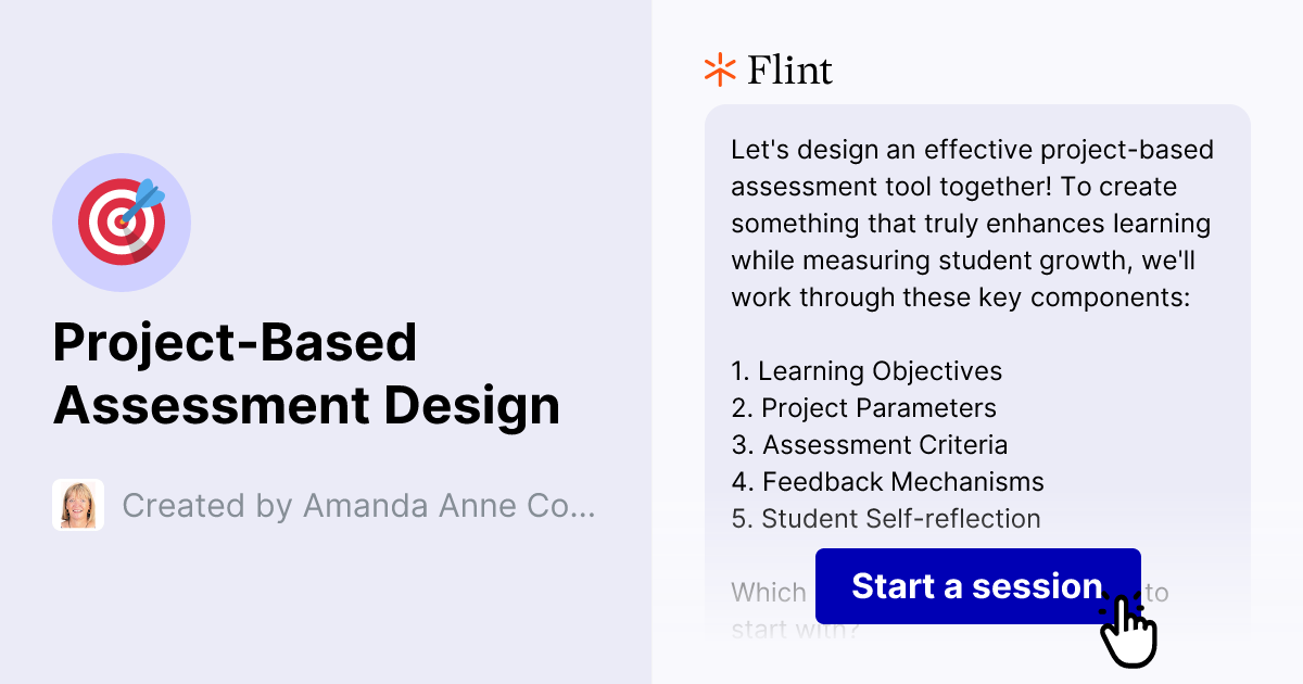 Project-Based Assessment Design | Flint