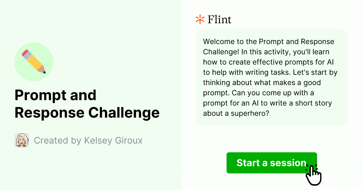 Prompt and Response Challenge | Flint