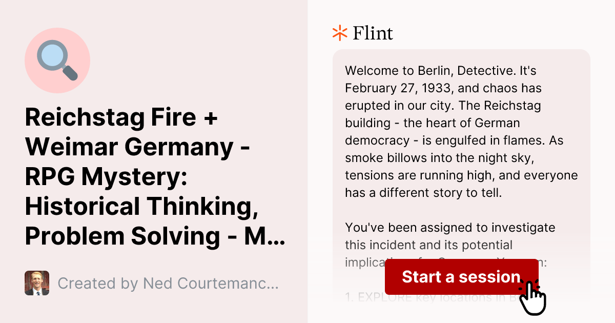 Reichstag Fire + Weimar Germany - RPG Mystery: Historical Thinking, Problem Solving - Middle ...