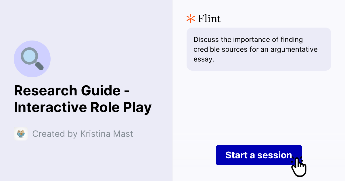 Research Guide - Interactive Role Play | Flint