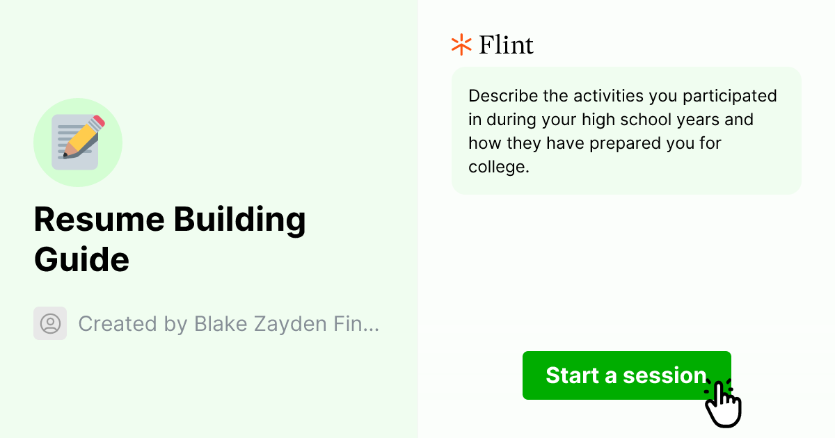 Resume Building Guide | Flint