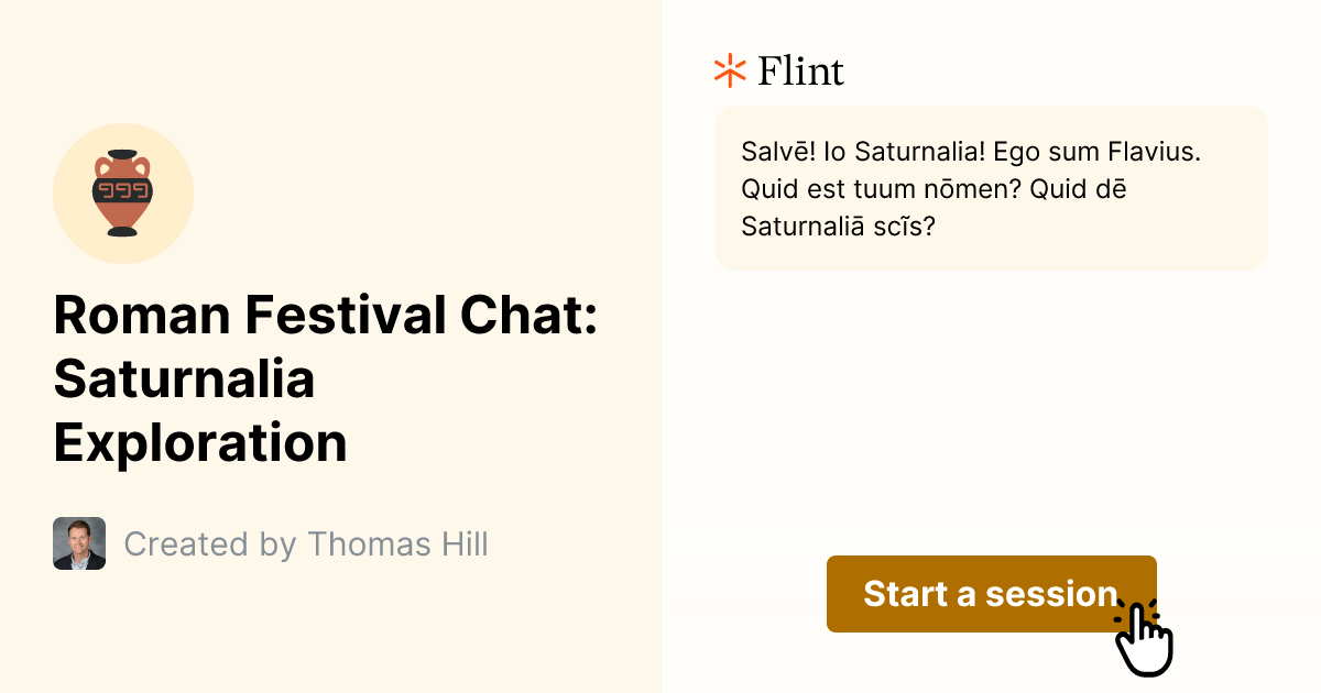Roman Festival Chat: Saturnalia Exploration | Flint