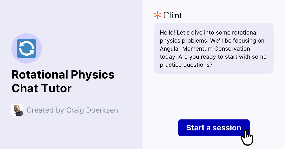 Rotational Physics Chat Tutor | Flint