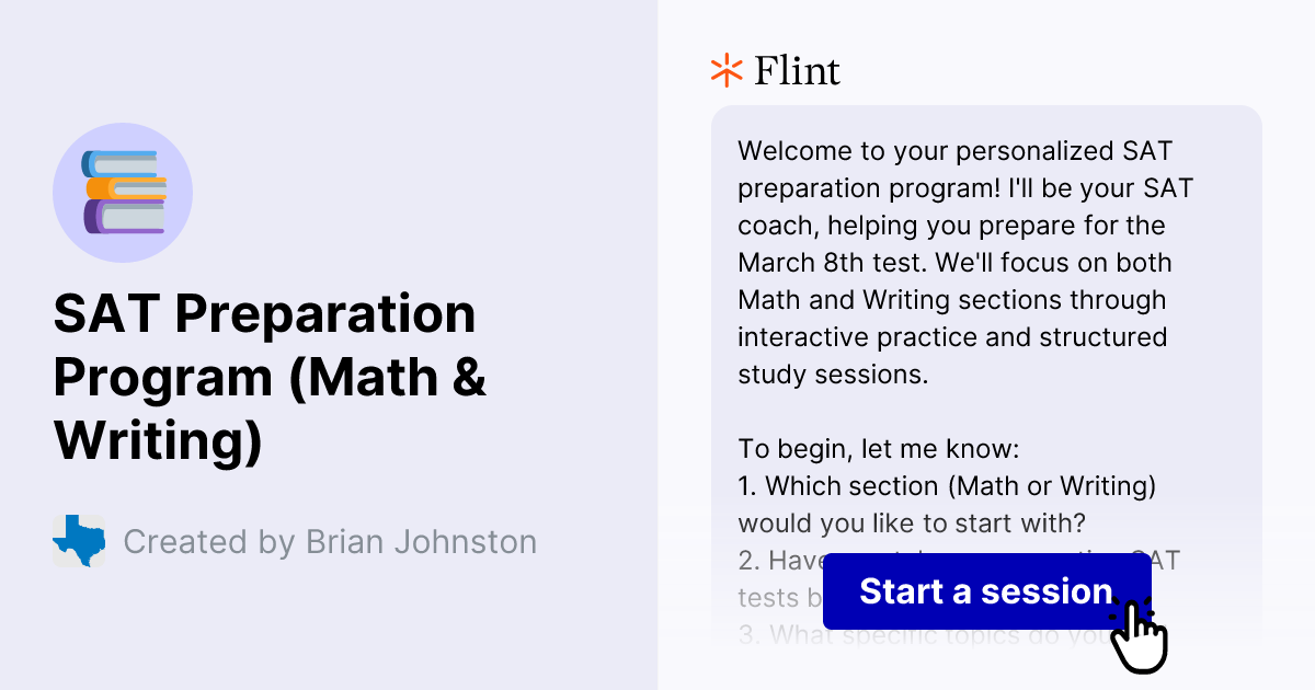 SAT Preparation Program (Math & Writing) | Flint