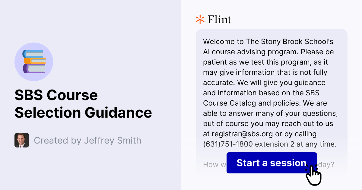 SBS Course Selection Guidance | Flint