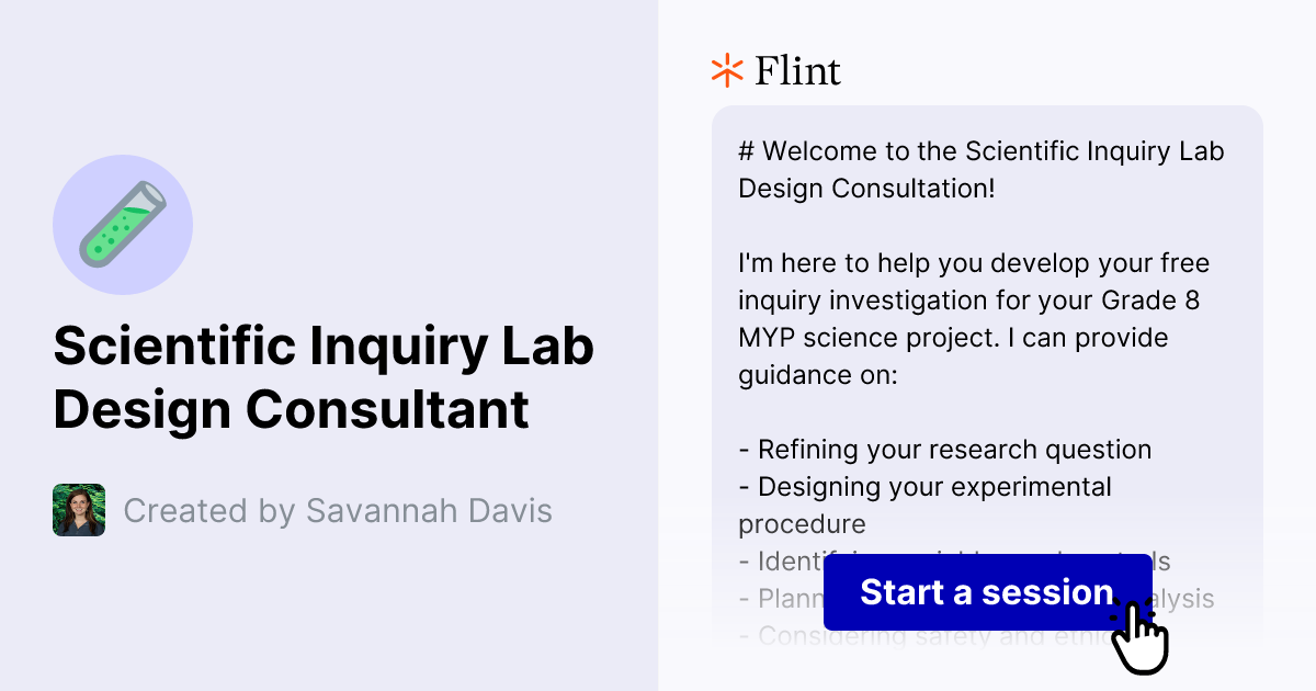 Scientific Inquiry Lab Design Consultant | Flint