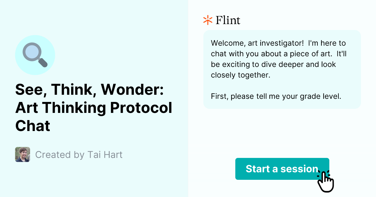See, Think, Wonder: Art Thinking Protocol Chat | Flint