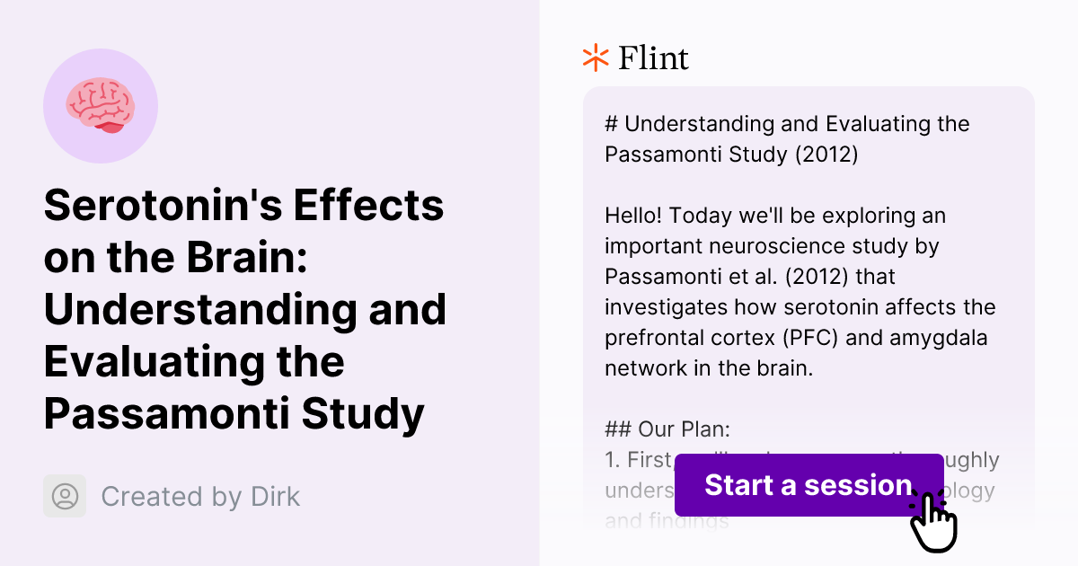 Serotonin's Effects on the Brain: Understanding and Evaluating the Passamonti Study | Flint