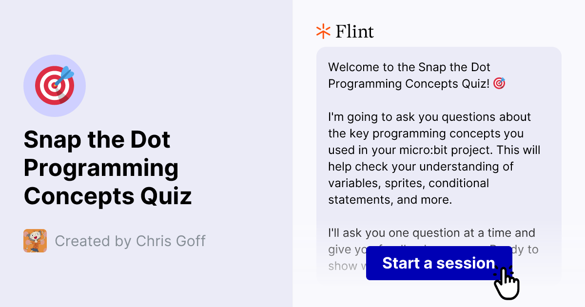 Snap the Dot Programming Concepts Quiz | Flint