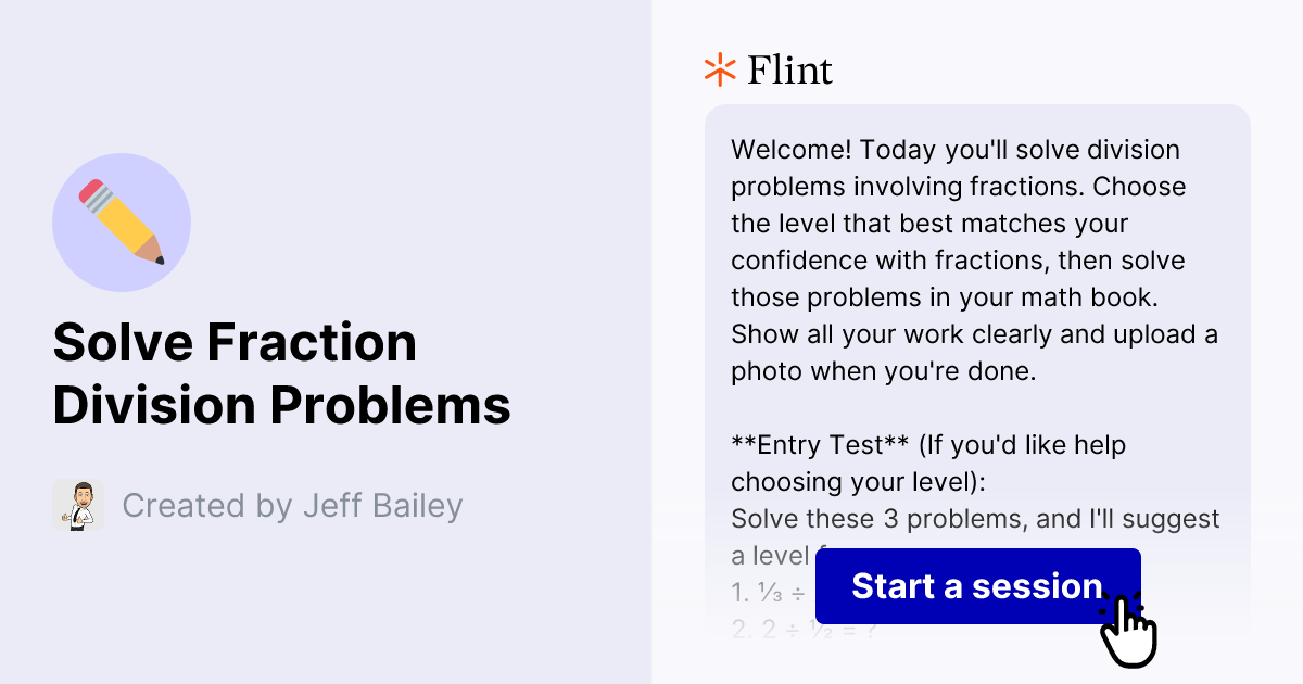Solve Fraction Division Problems | Flint