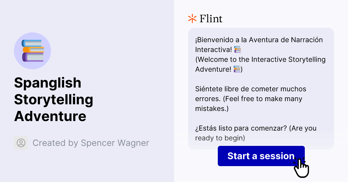 Spanglish Storytelling Adventure | Flint