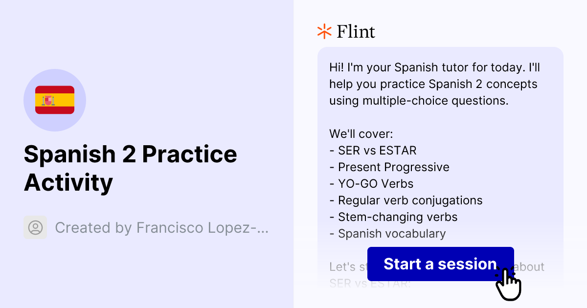 Spanish 2 Practice Activity | Flint