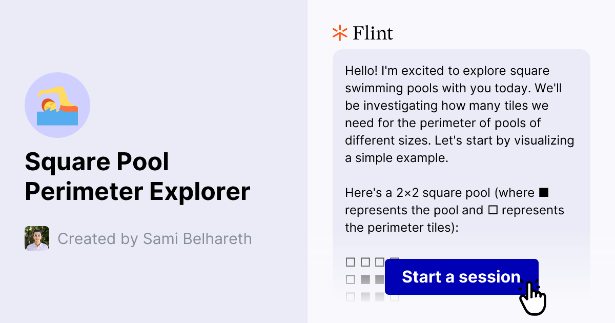 Square Pool Perimeter Explorer | Flint
