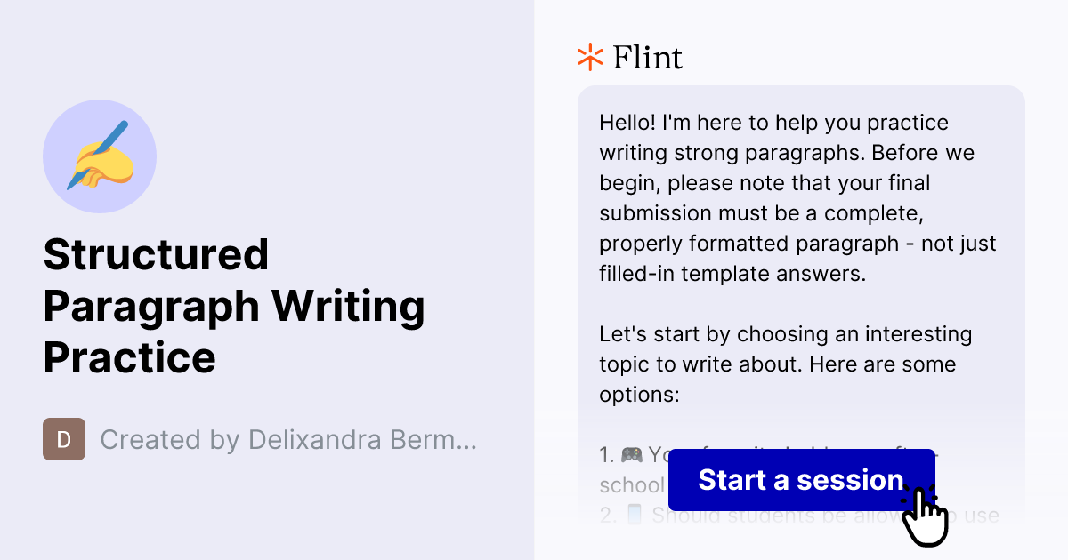 Structured Paragraph Writing Practice | Flint
