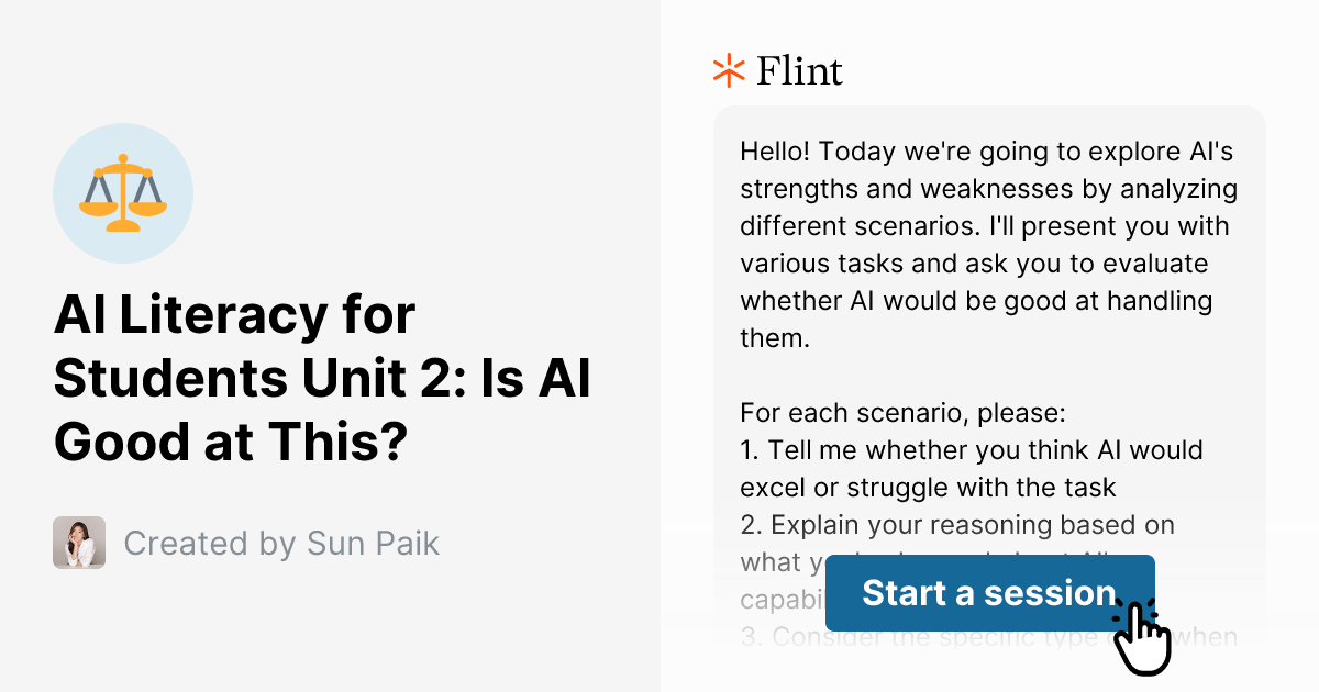 AI Literacy for Students Unit 2: Is AI Good at This? | Flint