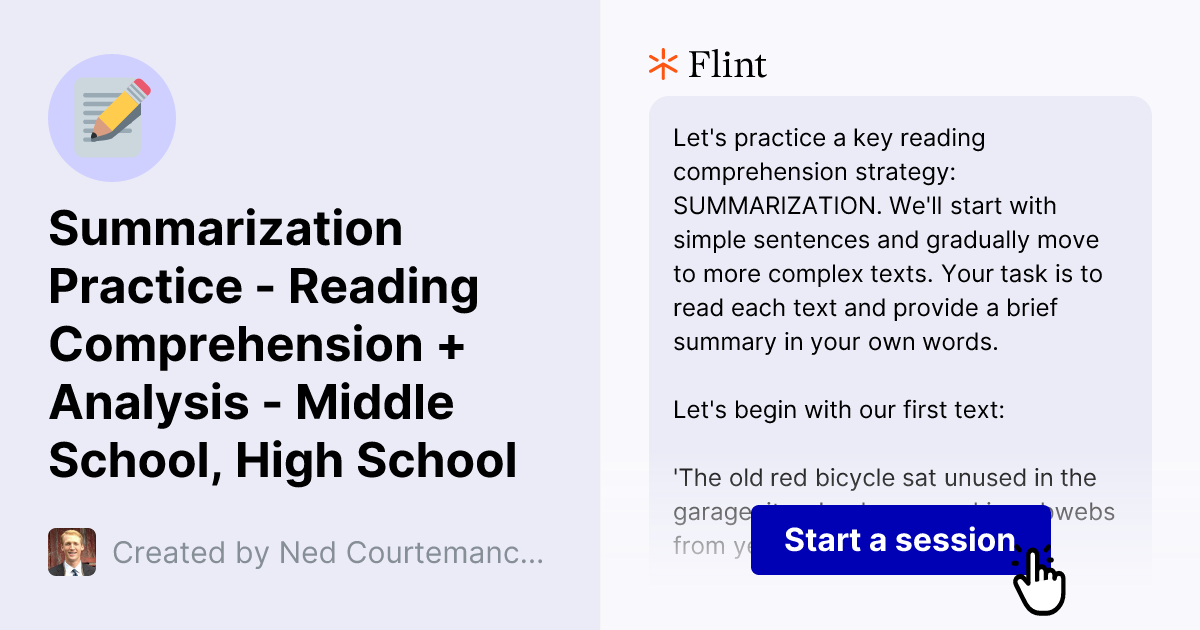 Summarization Practice - Reading Comprehension + Analysis - Middle ...