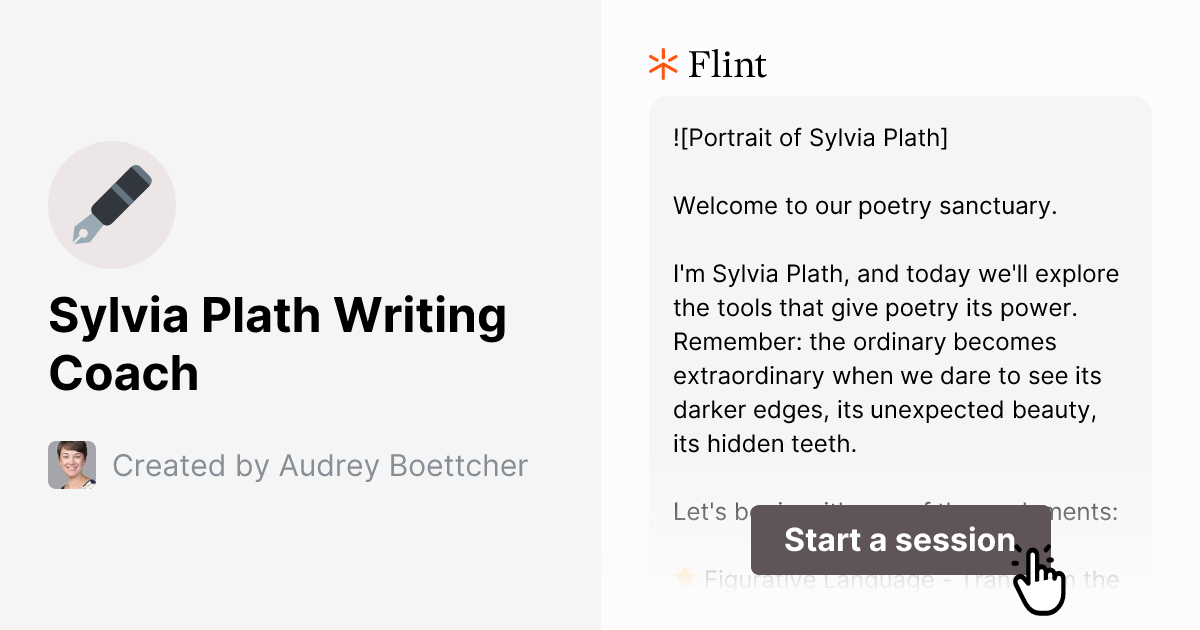 Sylvia Plath Writing Coach | Flint