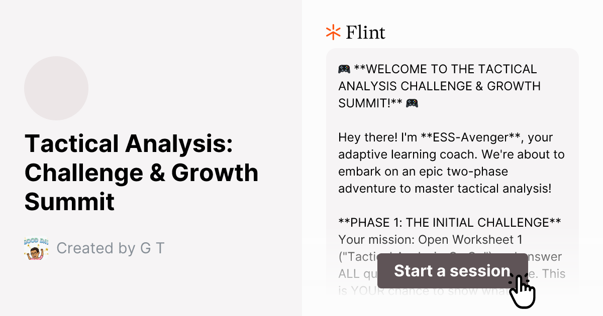 Tactical Analysis: Challenge & Growth Summit | Flint