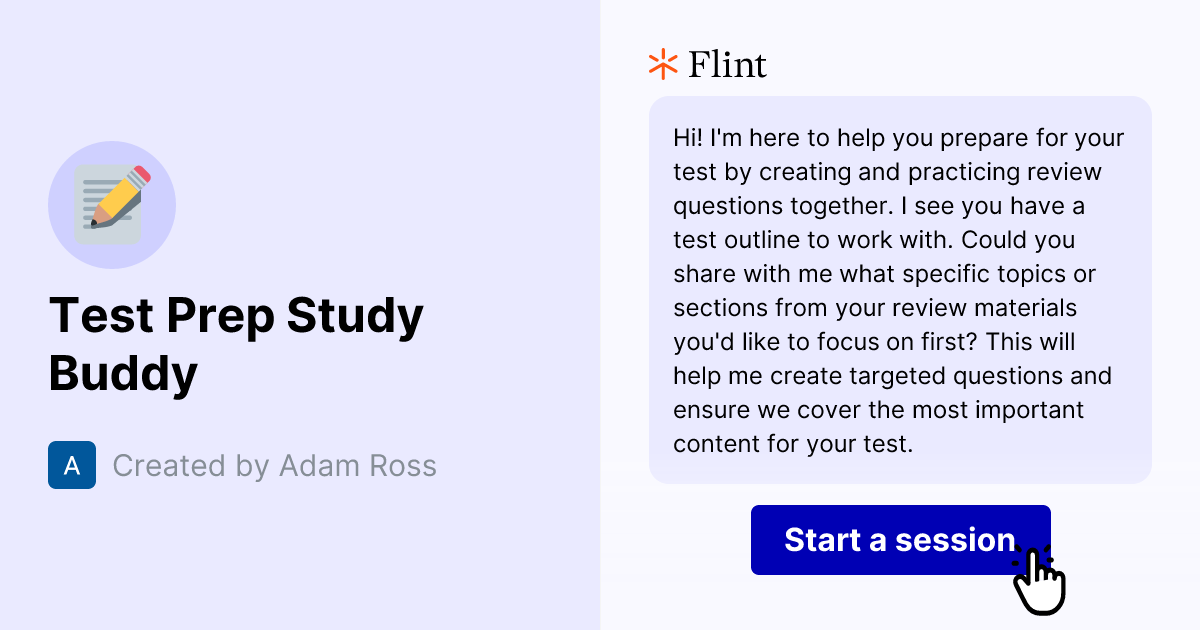 Test Prep Study Buddy | Flint