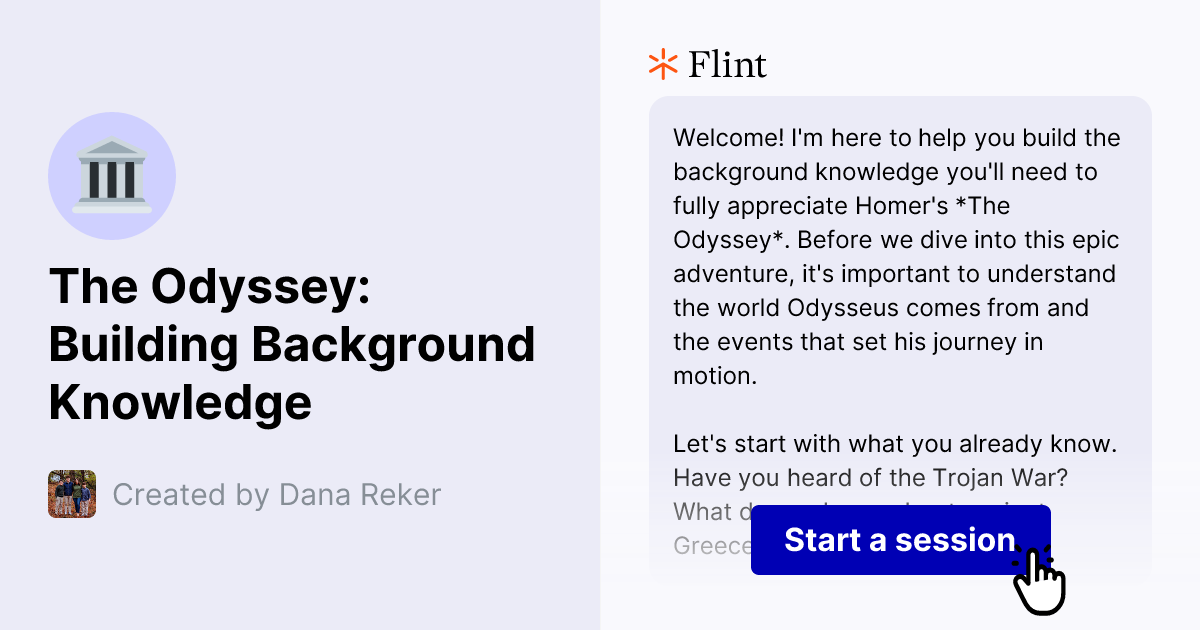 The Odyssey: Building Background Knowledge | Flint